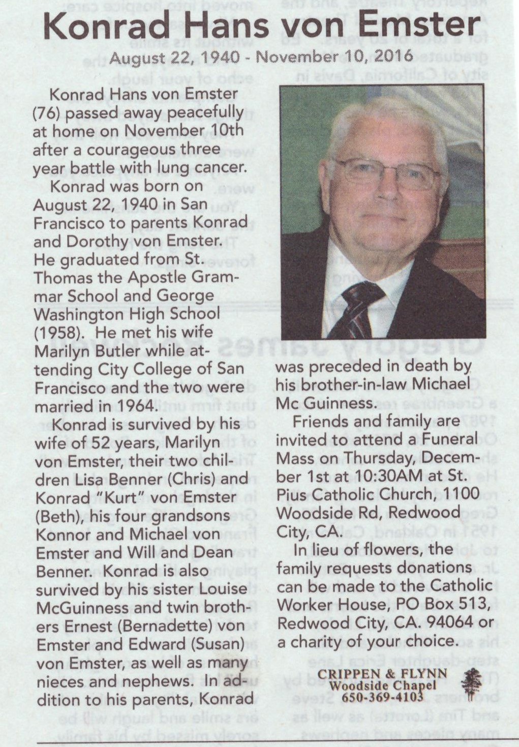 CLASSES of 1958 DECEASED – George Washington High School San Francisco ...